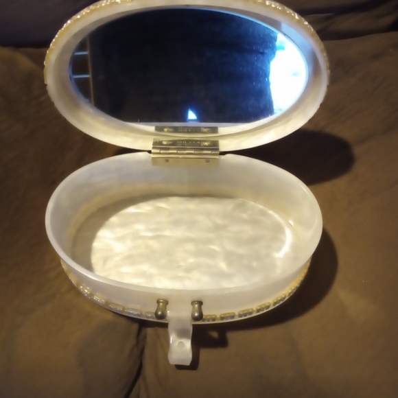 Wilardy | Bags | Vintage 95s Wilardy Lucite Box Pursemarbilized Pearl ...